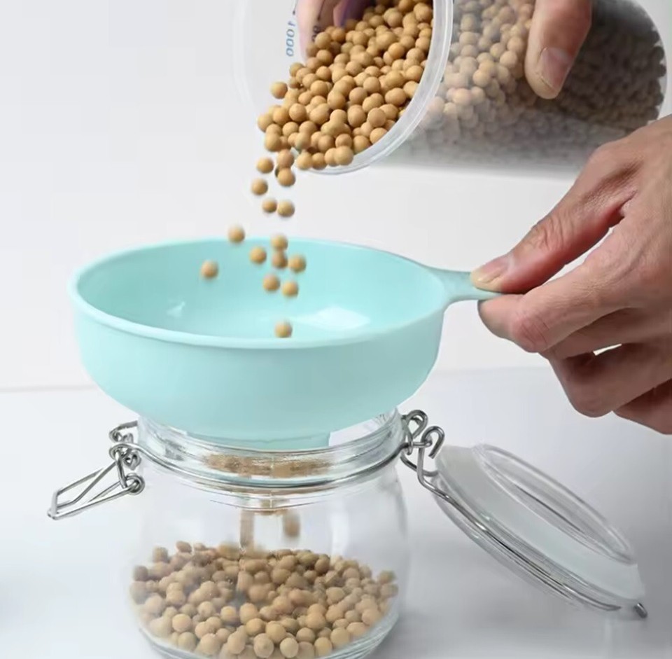 Wide Mouth Kitchen Funnel 3 in 1 Spout Strainer Jar Filler Canning ...