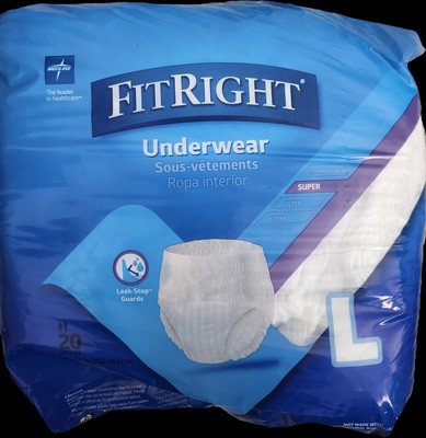 Medline Fitright Ultra Unisex Pull Up On Incontinence Underwear Diapers ...