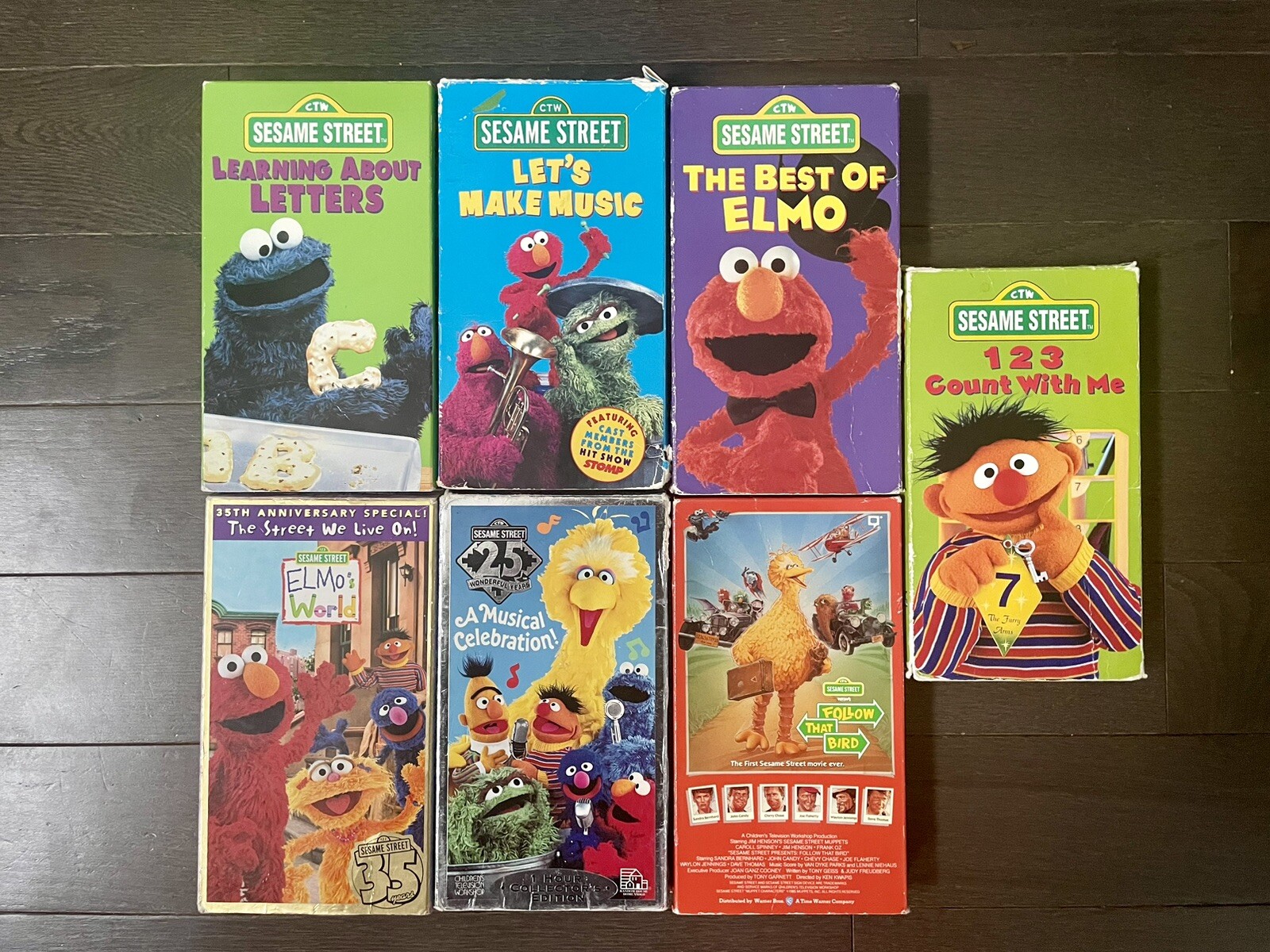 Sesame Street VHS Lot Follow That Bird Elmos | Grelly USA