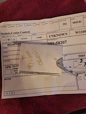OEM 95 97 LEXUS LS 400 LS400 CRUISE CONTROL MODULE 88240-50071 Computer ...