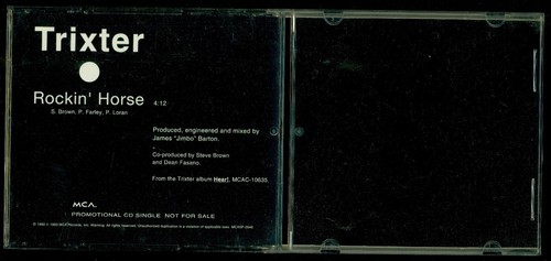 Trixter 1 track PROMO CD Rockin' Horse 1993 ORIGINAL New Jersey Glam ...