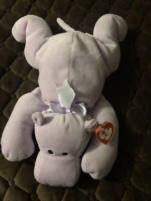 Brand New Vintage Ty Pillow Pal Tubby the Hippo 1996 Rare Plush Stuffed ...