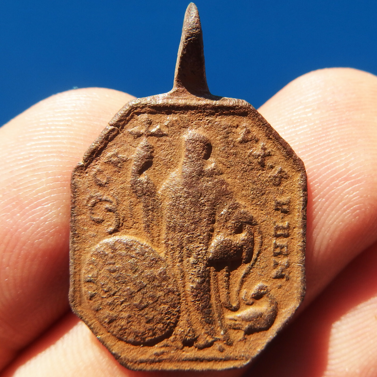 1700s ST BENEDICT CROSS RELIGIOUS MEDAL OLD BLESSED VIRGIN BENEDICTINE ...