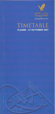 Gulf Air system timetable 6/18/01 [2011] Buy 4+ save 25% | eBay
