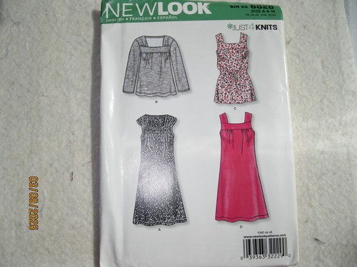 New Look 6828 misses dresses and tops Sizes 6-16 UNCUT (I) 39363322290 ...
