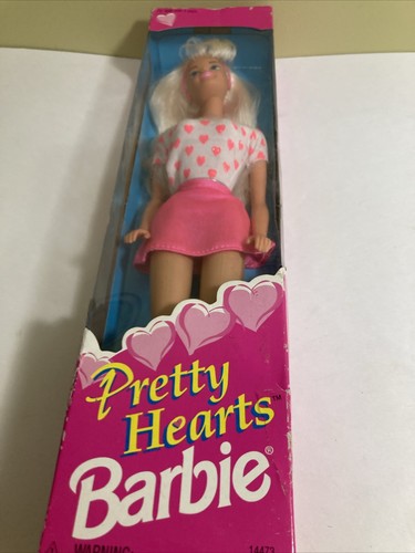 Vintage 1995 Valentines Day Pretty Hearts Barbie Blonde Doll Mattel New ...