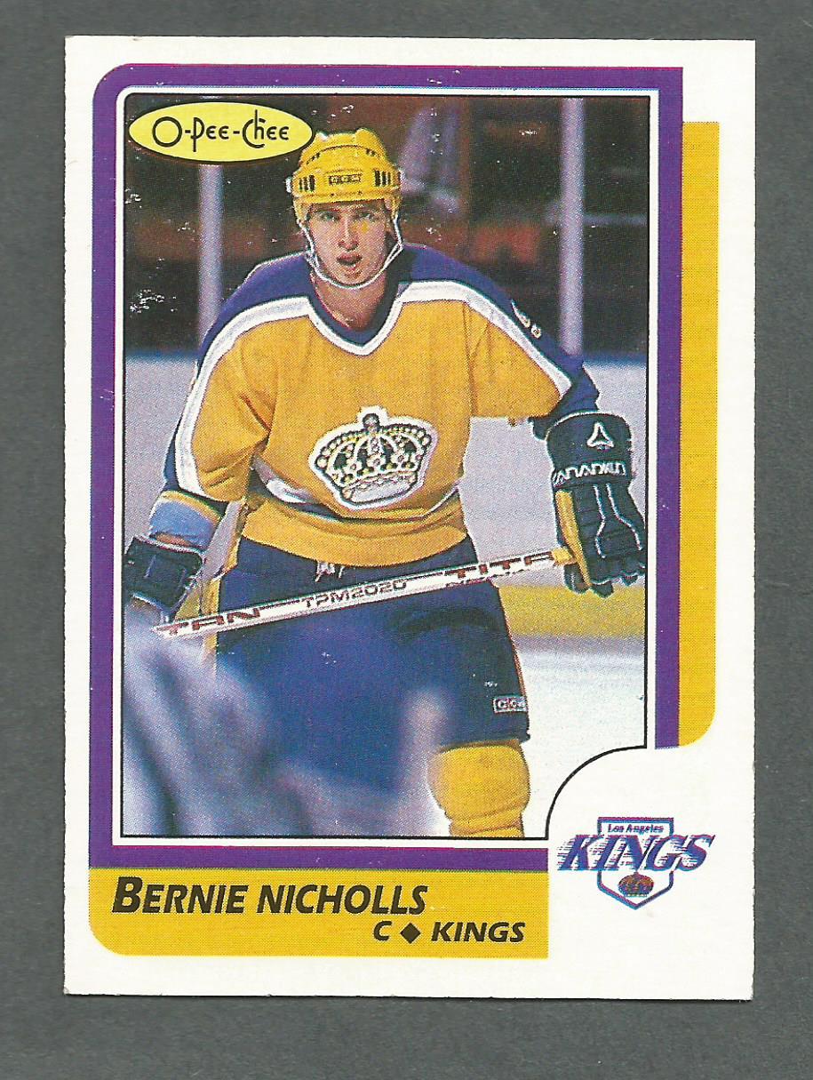 1986-87 OPC O-Pee-Chee Hockey Bernie Nicholls #159 Los Angeles Kings NM ...