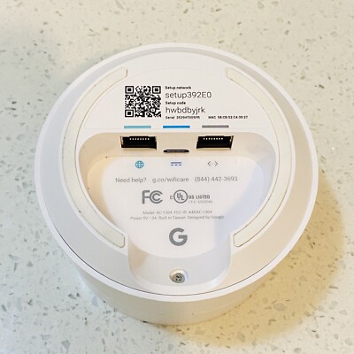 Google WiFi AC-1304 1 Port 1200Mbps Wireless Mesh Router Nest Extender ...