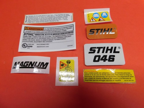 STIHL 046 MAGNUM CHAINSAW MODEL PLATE NAME TAG EMBLEM BADGE DECAL ...