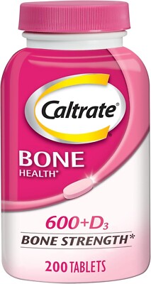 Caltrate 600 Plus D3 Calcium and Vitamin D Supplement Tablets, Bone ...