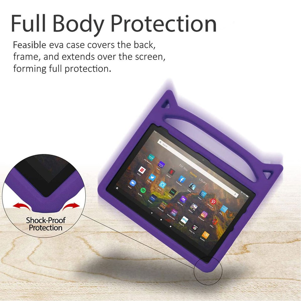 For 2022 Amazon Fire 7 Shockproof Kids Kickstand Handle Case + Screen ...