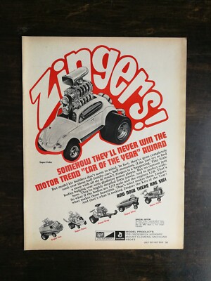 Vintage 1971 Zingers Model Cars MPC Full Page Original Ad 324 | eBay