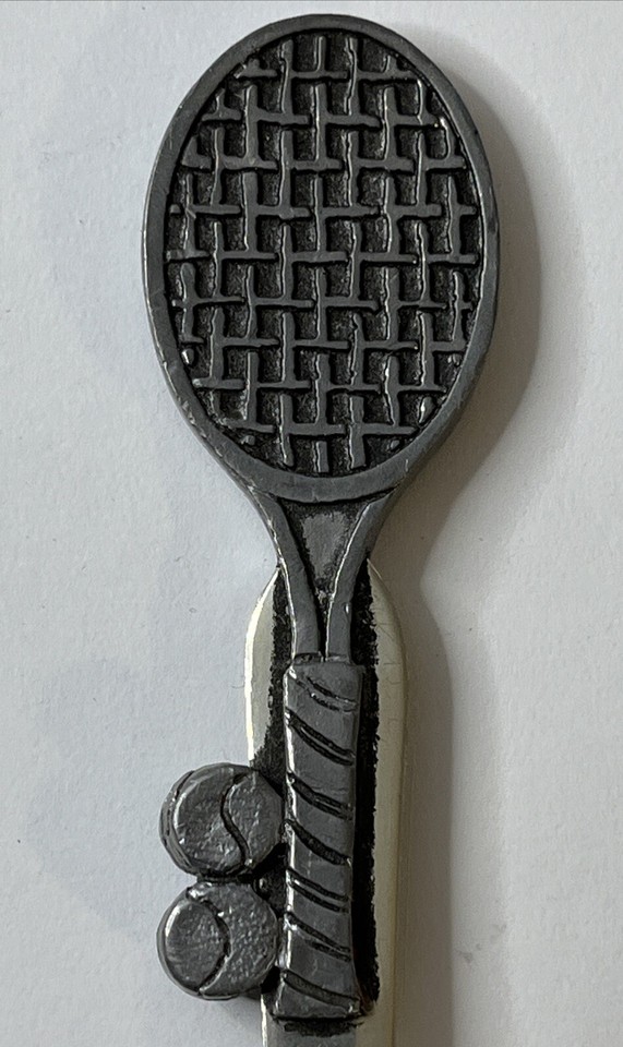 Vintage Tennis Racket With Balls Letter Opener Pewter Color | eBay UK