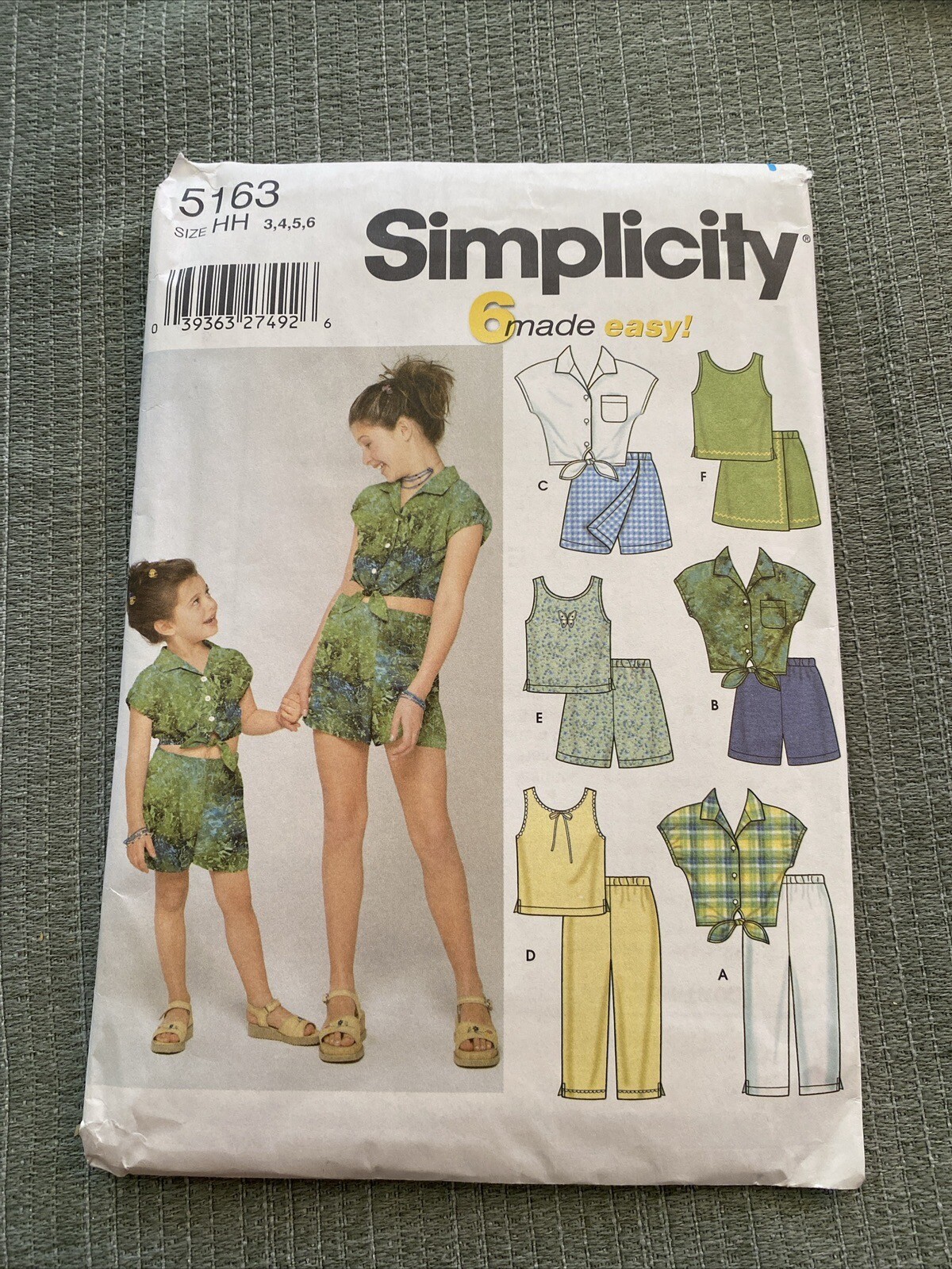 Simplicity Patterns Made EASY Size 3-4-5-6 # 5163 USA 2004 “NEW” “UNCUT ...
