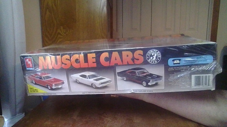 AMT MUSCLE CARS 3 CAR SET FAIRLANE GTO ROADRUNNER 1/25 AMT factory ...