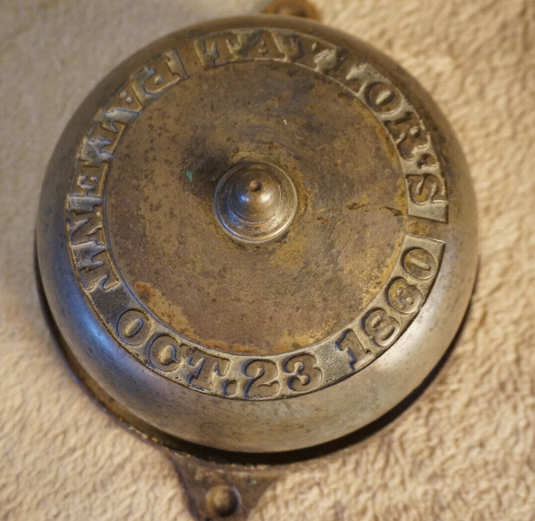 Antique Taylor's Victorian Mechanical Door Bell Patent Oct 23, 1860 ...