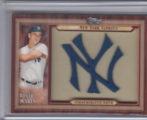 2011 Roger Maris Topps Throwback LOGO PATCH Relic - NY New York Yankees ...