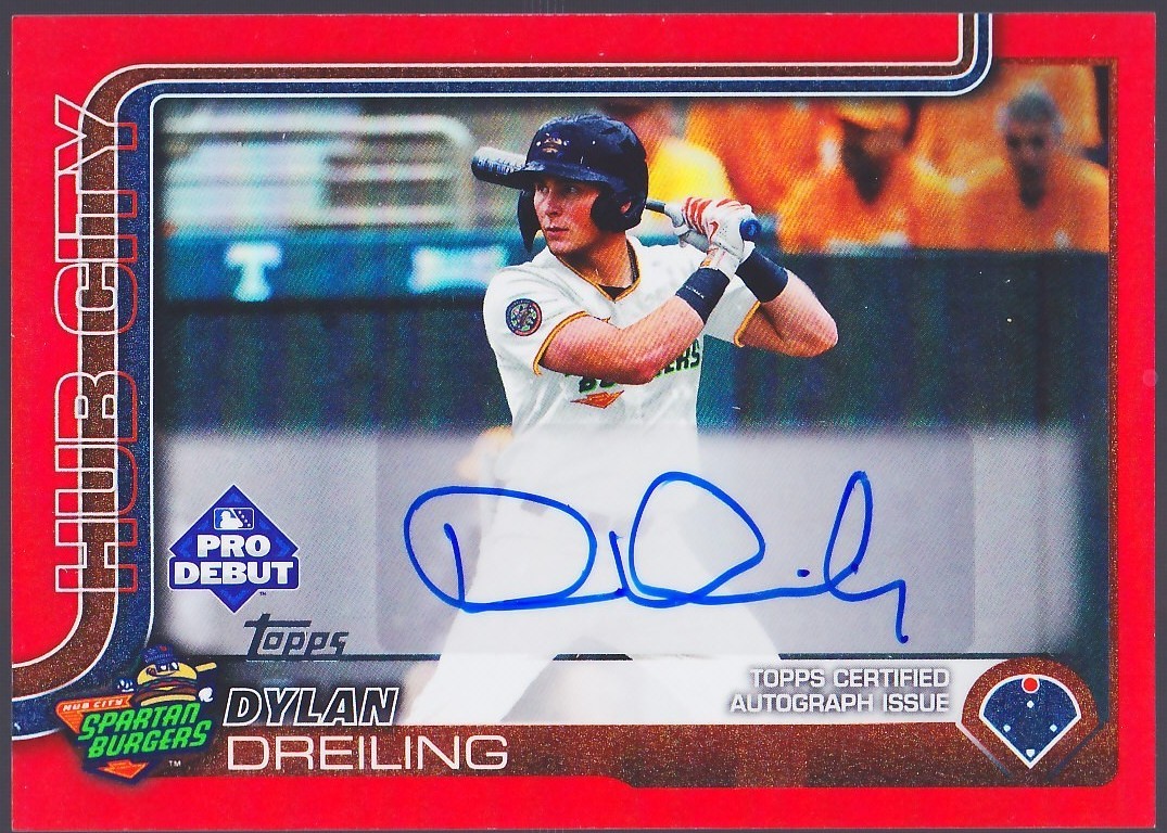2025 Topps Pro Debut - Dylan Dreiling #PD-115 Red Foil Autographs /10 ...