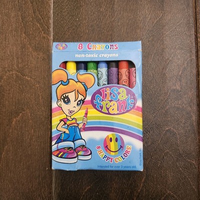Vintage 2000s Lisa Frank Non-Toxic Crayons - Box of 8 Happy Colors (1 ...