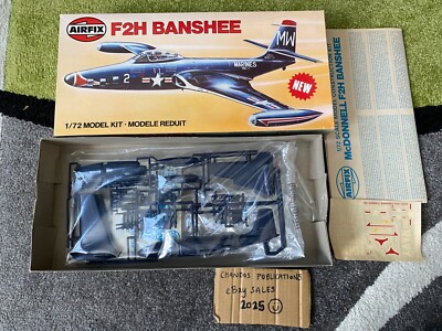 Airfix 1/72 F2H Banshee (1980 box) - #04023-5 - *SEALED BAGS, DECALS ...