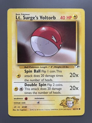 Pokemon WOTC Lt. Surge's Voltorb 84/132 Gym Heroes Set | eBay