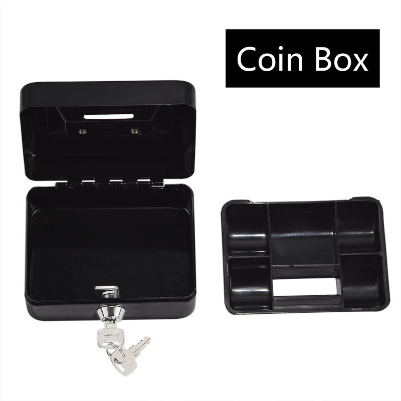 Portable Key Safe Box Key Locker Mini Steel Bank Safety Box Storage ...