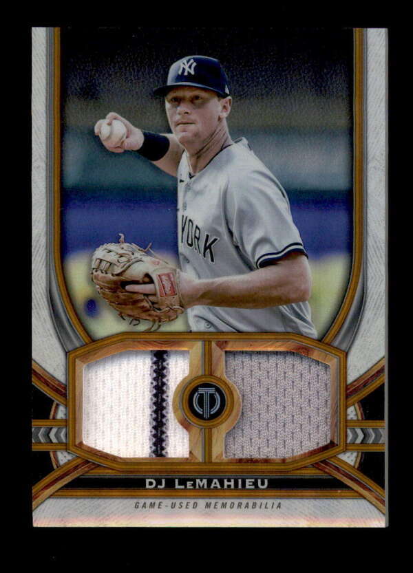 DJ LEMAHIEU 2023 TOPPS TRIBUTE ORANGE DUAL JERSEY RELIC #13/25 BD6119 ...