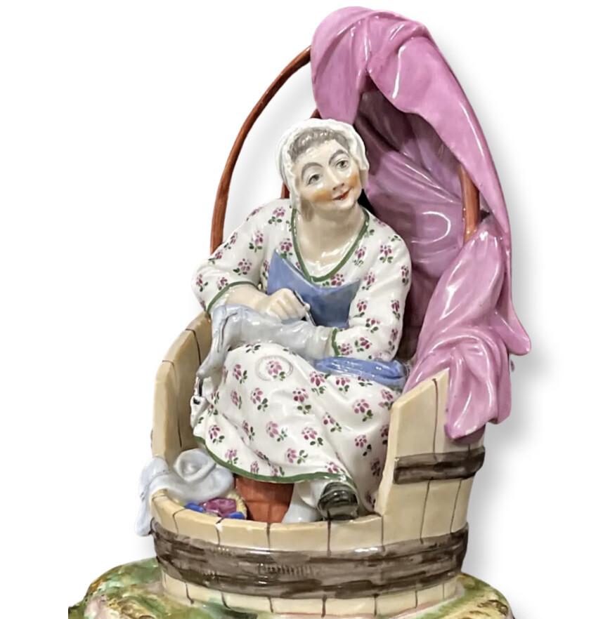 1840 Jacob Petit Antique Porcelain Figurine Shoemaker & Laundress ...