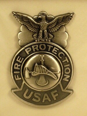 USAF Air Force Fire Protection. Firefighter Miniature Badge Insignia ...