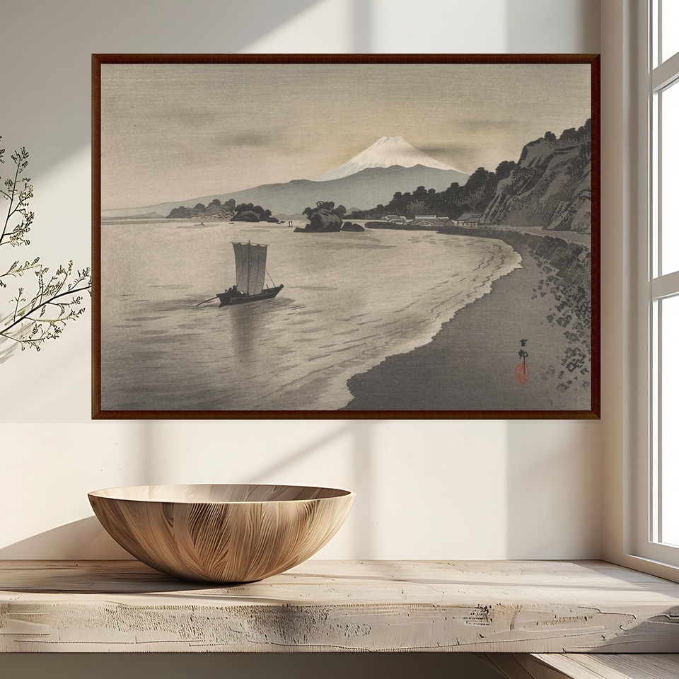 Ohara Koson Sail Boats & Mountain Fuji in The Evening | eBay