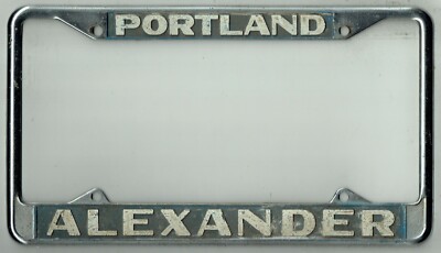 Portland Oregon Alexander Chrysler Plymouth Vintage Dealer License ...