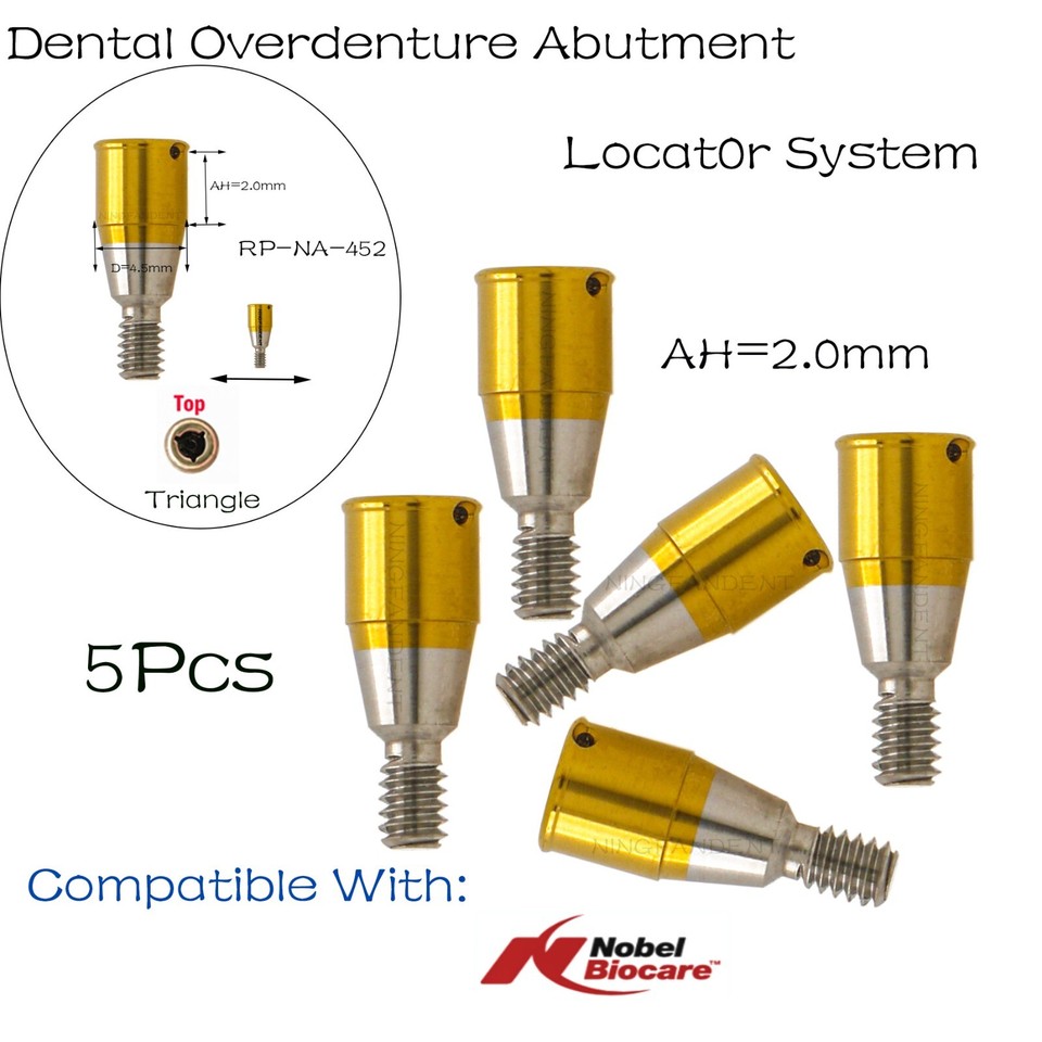 Fit Nobel Biocare Active RP Overdenture Removable Locat0r Abutment 2 ...