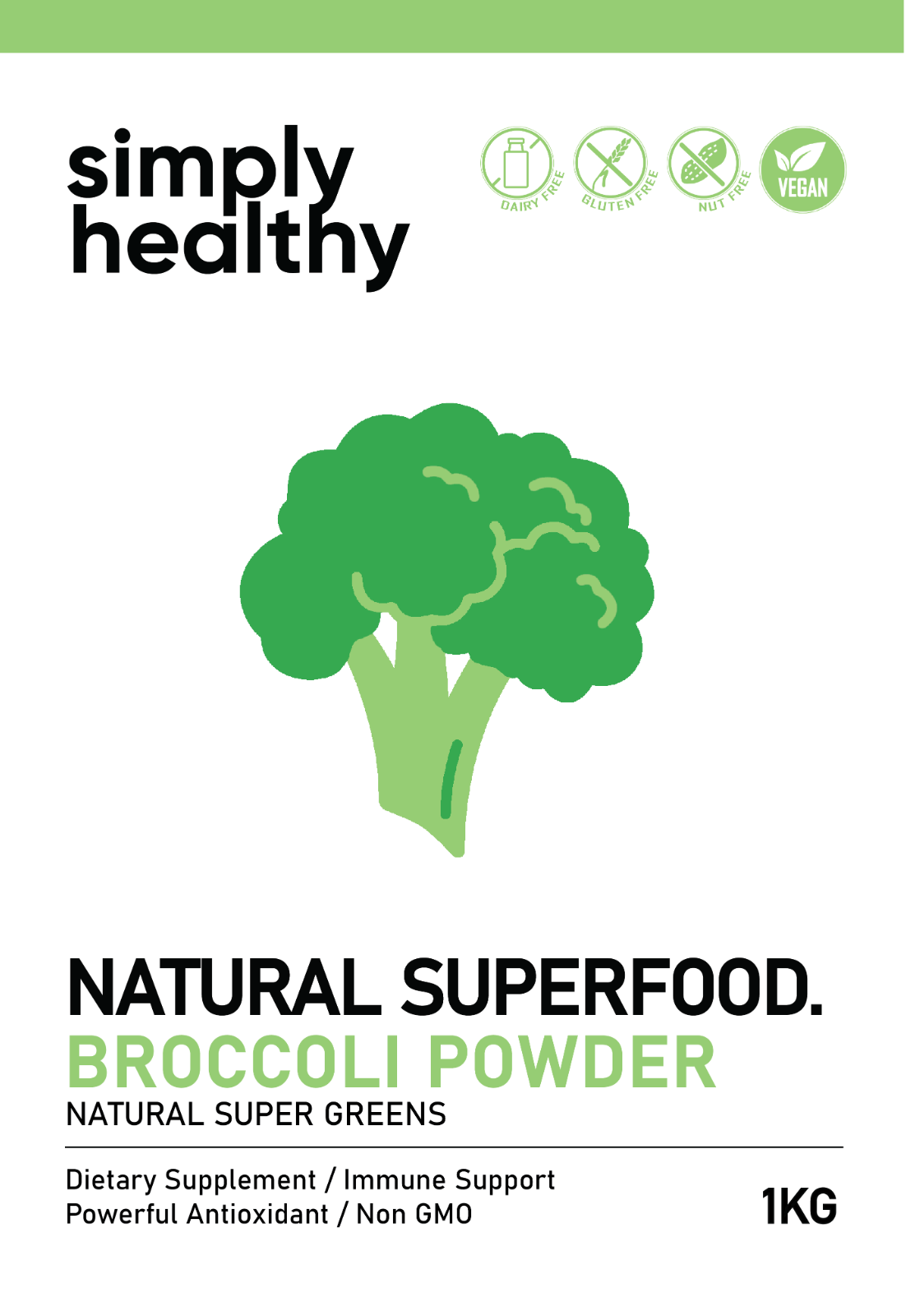 Broccoli Powder 4kg, Simply Healthy Natural Superfood Supplement ...