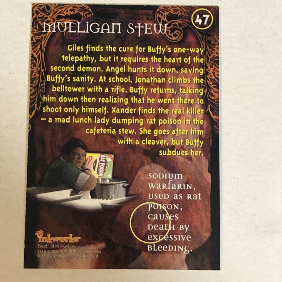 Buffy The Vampire Slayer Trading Card #47 Mulligan Stew | eBay