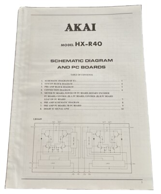 AKAI HX-R40 CASSETTE DECK ORIGINAL SCHEMATIC DIAGRAM AND PC BOARDS ...