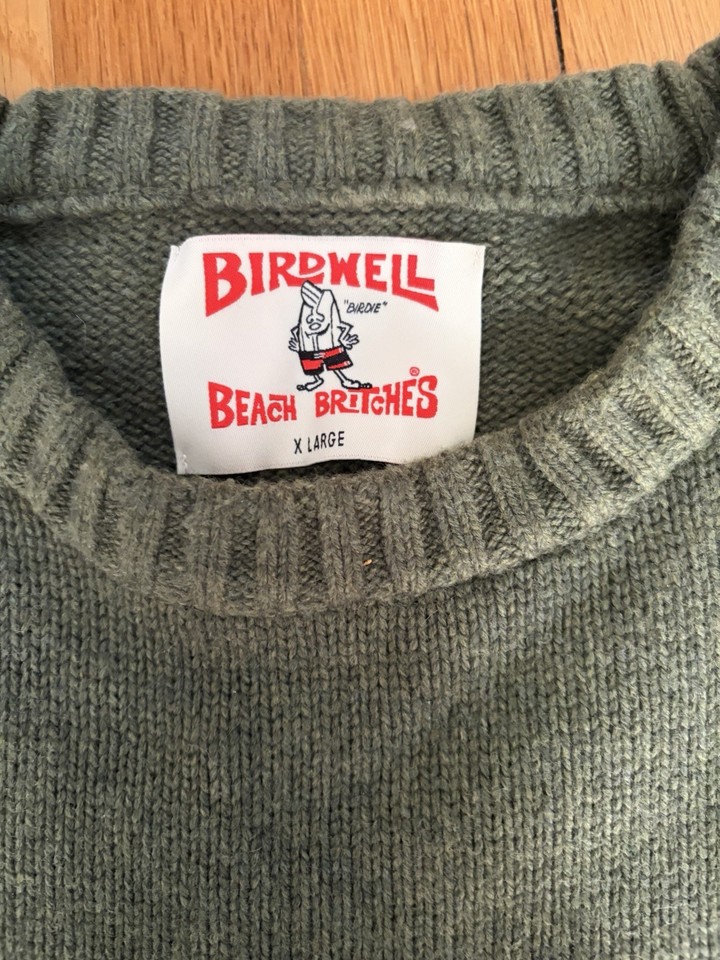 BIRDWELL BEACH BRITCHES Green Crew sweater. | eBay