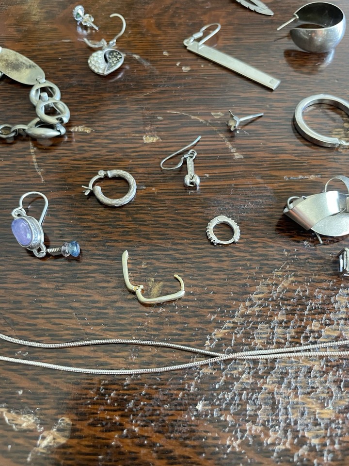 Scrap Sterling Silver 925 Jewelry Lot Scrap or Wear 1.7 Oz | eBay