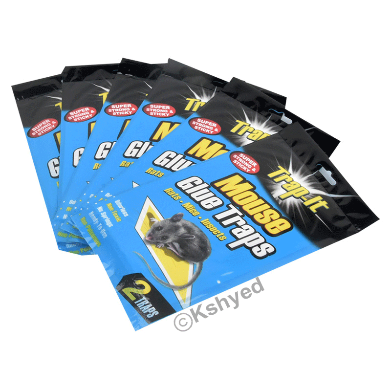 6 Traps Mouse Glue Adhesive Sheets Rodent Catcher Indoor Sticky Traps ...