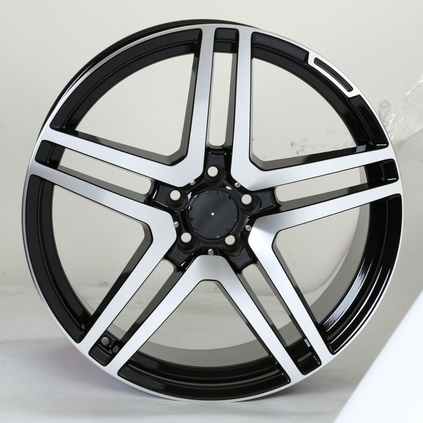 20" STAGGERED BLACK S65 AMG RIMS WHEELS MERCEDES BENZ S500 S550 E350 ...