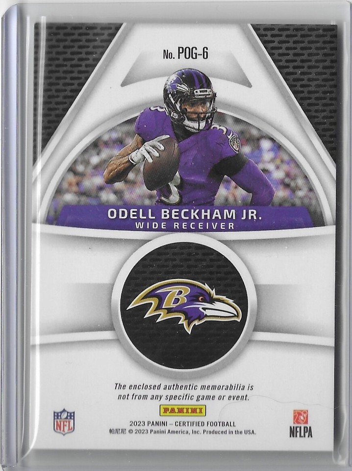 2023 Panini Certified #POG-6 Odell Beckham Jr Patch /199 | eBay