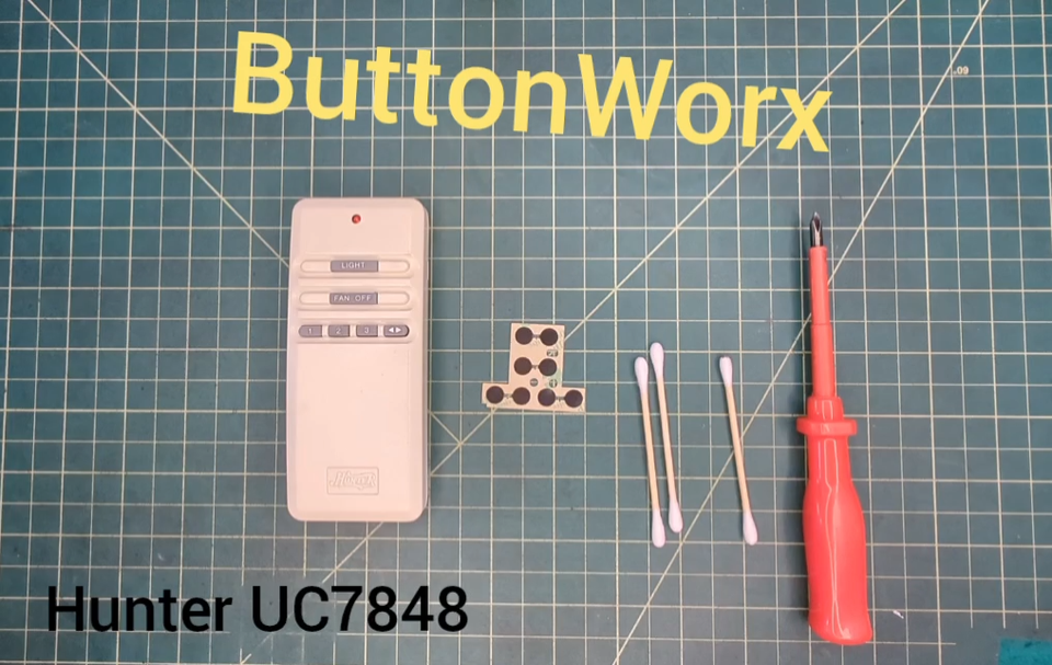 Button Repair for Hunter UC7848 UC7848T Fan Remote Control | eBay