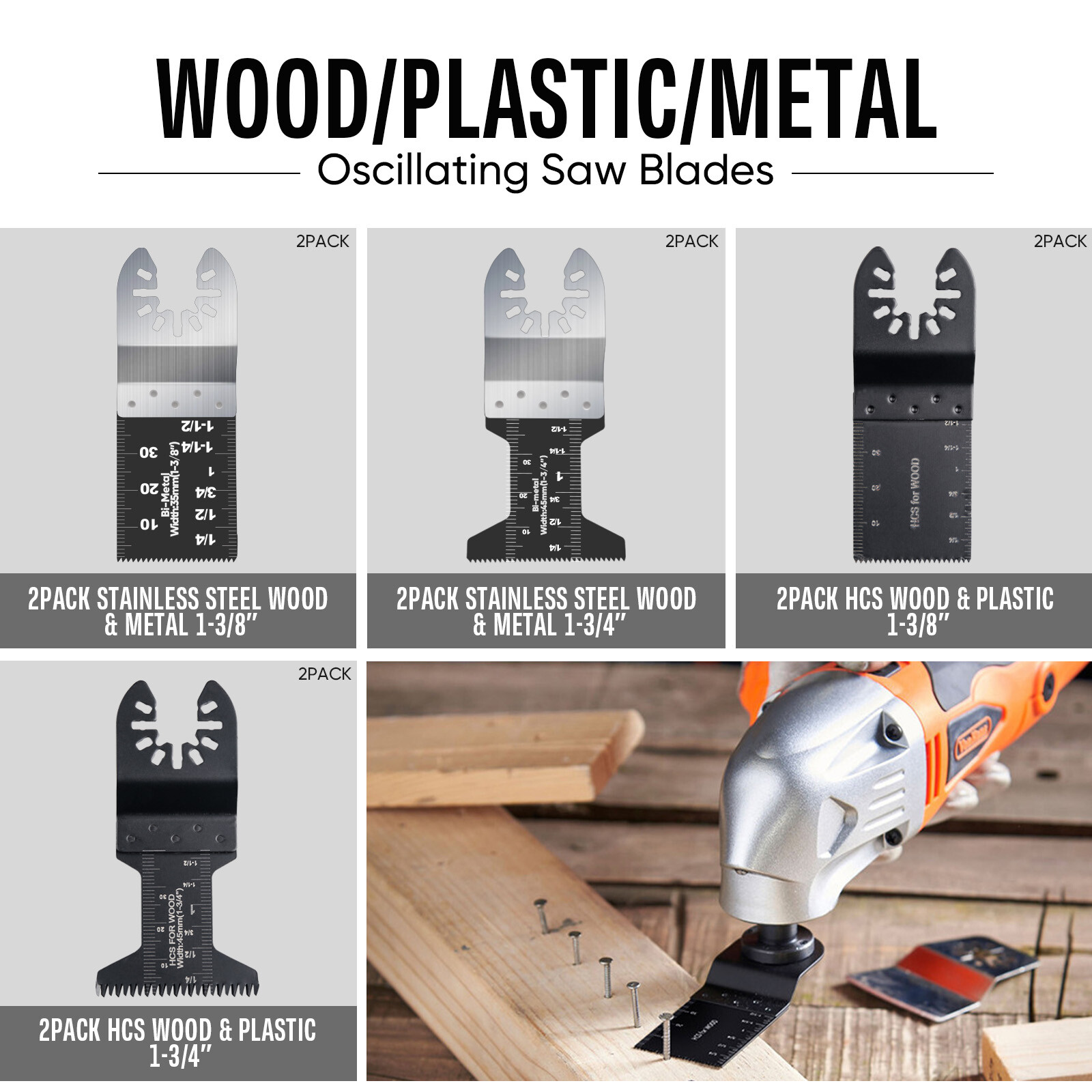 230Pcs Multitool Saw Blade Tool Cut Cutter Set For Dewalt Fein MAKITA ...