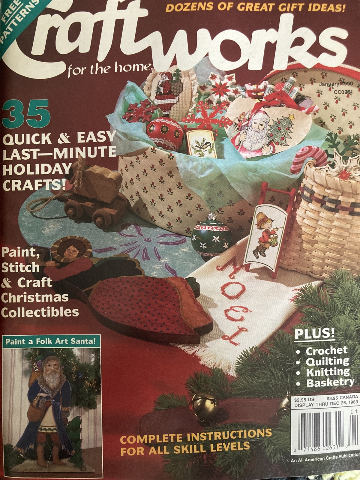 Vintage Craftworks for the Home Magazine: Holiday 1989 (various media ...