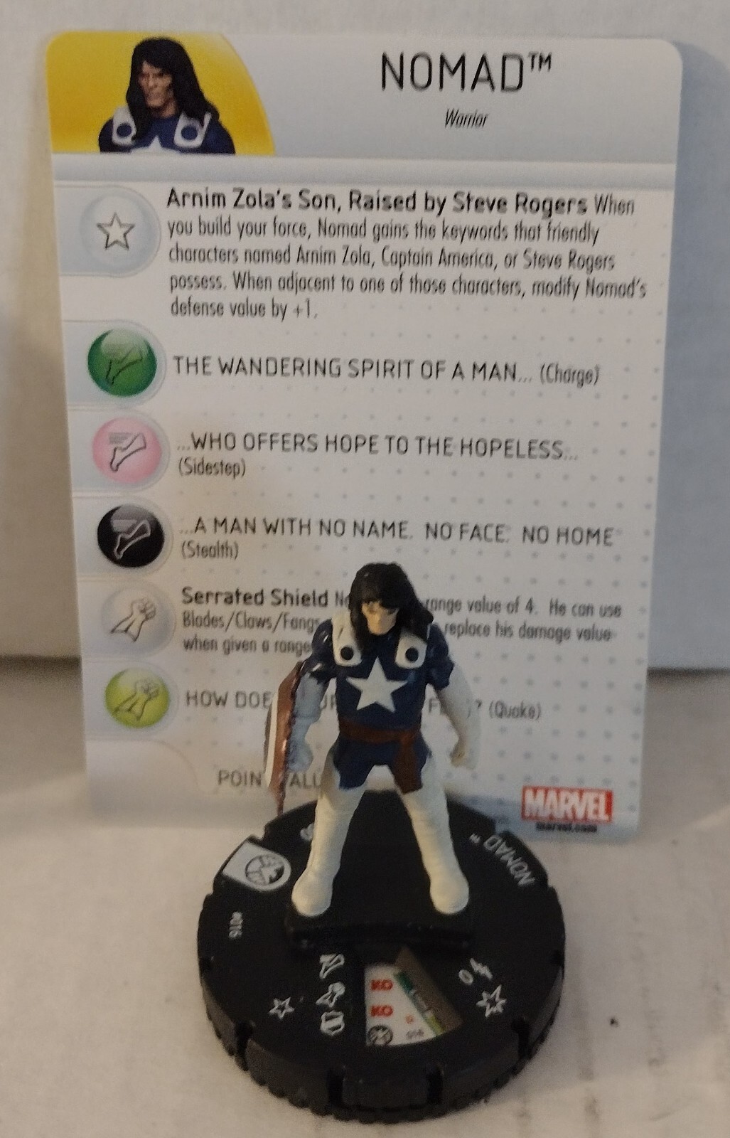 Heroclix Nick Fury, Agent of SHIELD set Nomad #016 Common figure w/card ...
