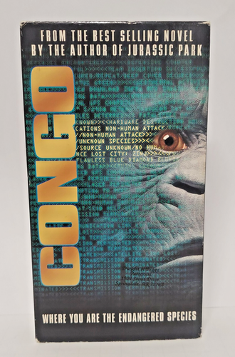 CONGO - VHS Tape - 1995 Paramount - From the Author of Jurassic Park | eBay