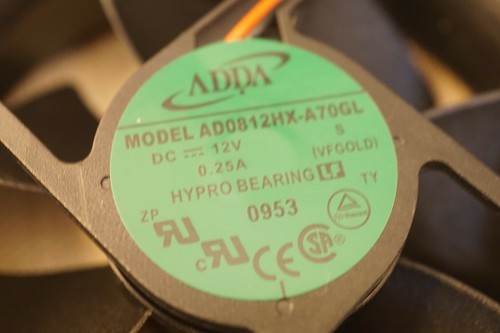 Adda CPU CASE PC 80mm x 80 mm x 25mm FAN 12V DC w/2-pin connector ...