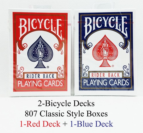 2 - Bicycle Rider Back Decks of Playing Cards - Classic 807 Box New ...