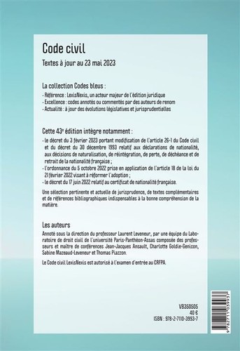 A Code civil 2024 Lexis Nexis | eBay