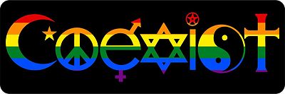 sticker decal car room coexist rainbow peace religious symbol | eBay