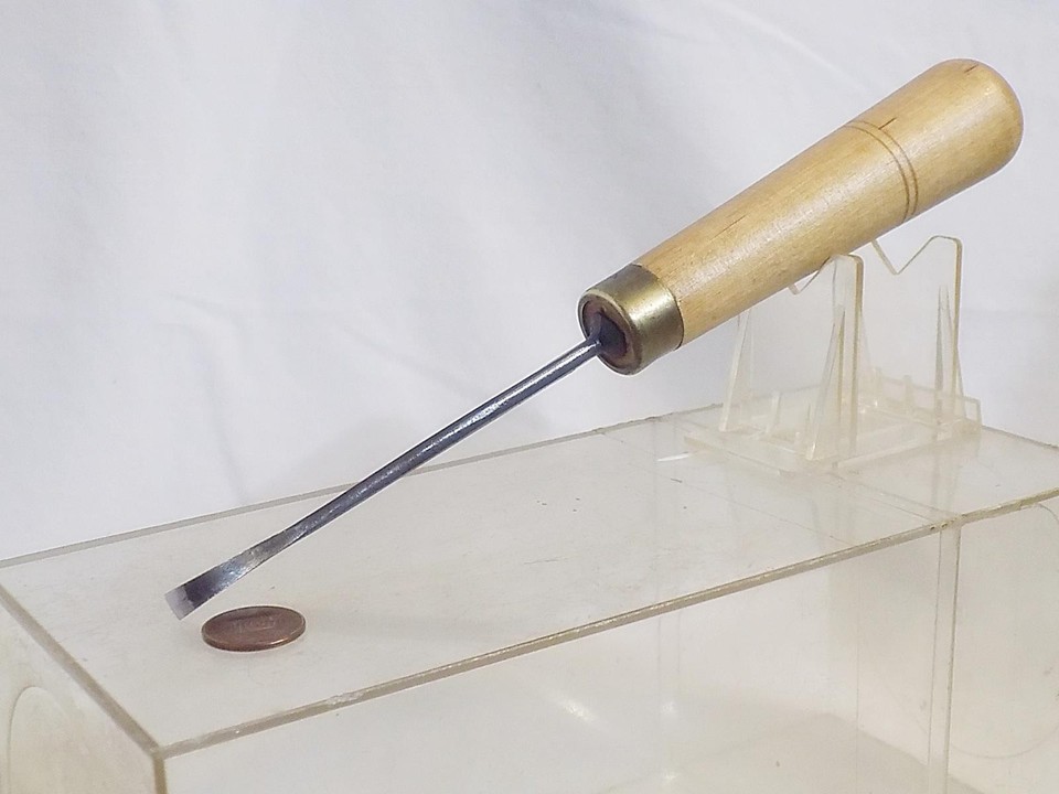 Vintage Henry Taylor Wood Carving Gouge Chisel #1 Sweep 3/16" Cut 9.5 ...